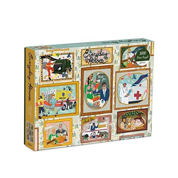 ジグソーパズル 海外製 アメリカ 9780735368538 Galison Everyday Heroes 1000 Piece Puzzle from Galison - Features Beautiful Illustrations...