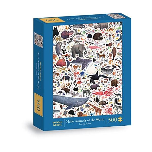 ジグソーパズル 海外製 アメリカ 9781797213590 Chronicle Books Hello Animals of The World 500-Piece Family Puzzle海外限定品を迅速輸入！5〜15営業日にて発送し...