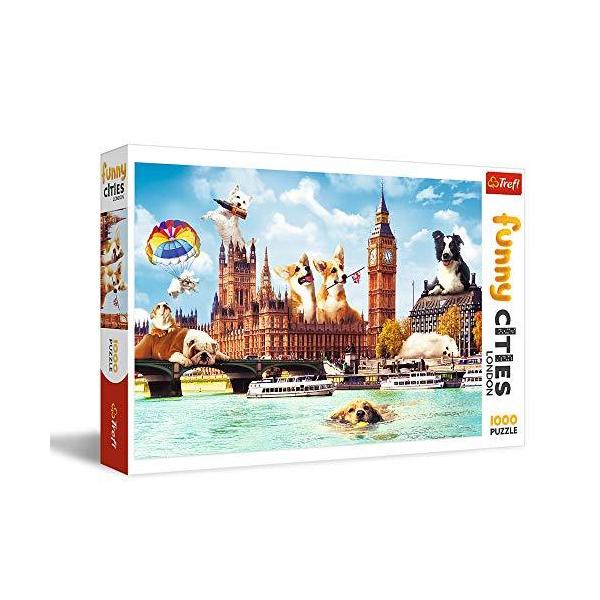 ジグソーパズル 海外製 アメリカ 10596 Trefl Dogs in London 1000 Piece Jigsaw Puzzle Funny Cities 27x19 Print, DIY Puzzle, Creative Fun,...