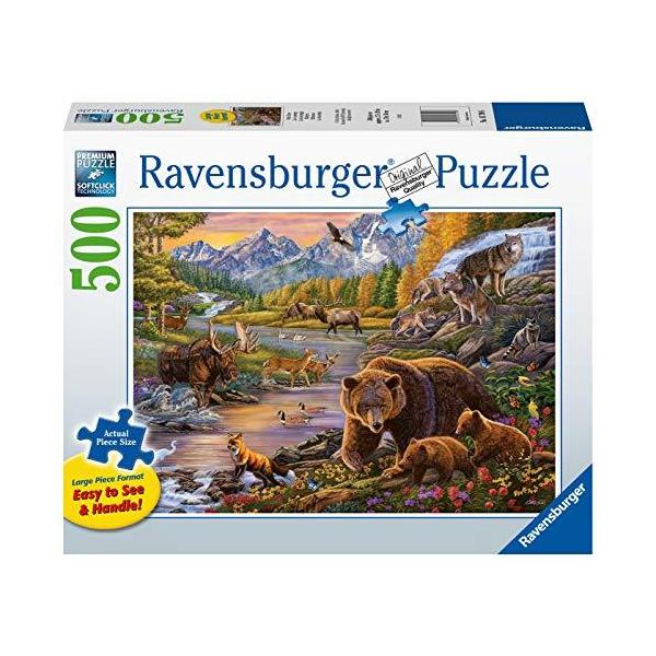 ジグソーパズル 海外製 500ピース 荒野 約50x36センチ ペット・動物 絵画・アート Ravensburgerジグソーパズル 海外製 アメリカ 00016790 Ravensburger - Wilderness - 500 Piec...