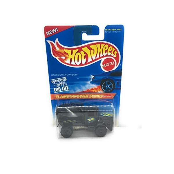 ホットウィール マテル ミニカー ホットウイール na Hot Wheels Flamethrower Series #4 OshKosh Snowplow Black Construction Tires #387 Collectible...