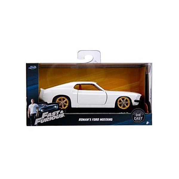 ジャダトイズ ミニカー ダイキャスト アメリカ 99517 Jada Roman's Ford Mustang White with Black Stripes and Red Interior Fast &amp; Furious Mov...