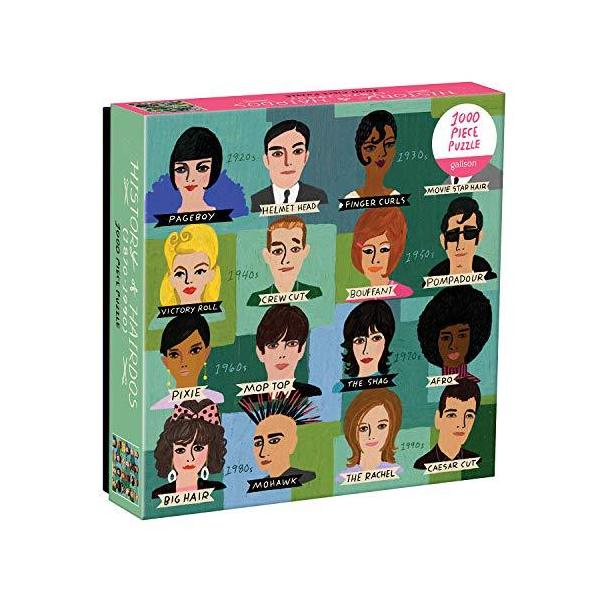 ジグソーパズル 海外製 アメリカ 9780735362581 Galison History of Hairdos Puzzle, 1, 000 Pieces, 20” x 27'' ? Illustrations of 24 Well-K...