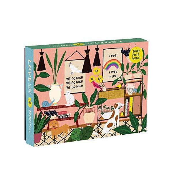 ジグソーパズル 海外製 アメリカ 9780735355996 Galison Love Lives Here 1000 Piece Jigsaw Puzzle for Adults and Families, Inspirational P...