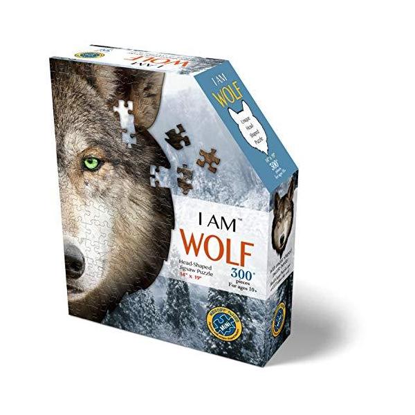 ジグソーパズル 海外製 アメリカ 6001-IAMMWolf Madd Capp Puzzles - I AM Wolf - 300 Pieces - Animal Shaped Jigsaw Puzzle海外限定品を迅速輸入！5〜15営業...