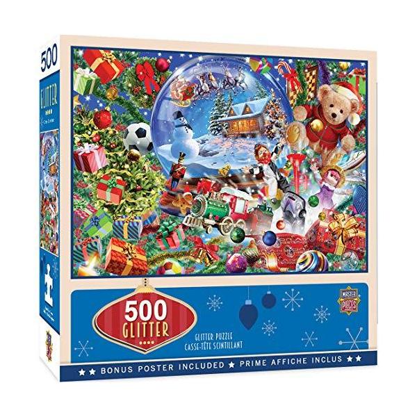 ジグソーパズル 海外製 アメリカ 31859 Masterpieces 500 Piece Glitter Christmas Jigsaw Puzzle - Snow Globe Dreams - 15"x21"海外限定品を迅速輸入！5〜...