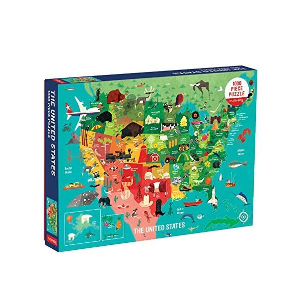 ジグソーパズル 海外製 アメリカ 9780735353244 Mudpuppy 1000 Piece United States Jigsaw Puzzle for Adults and Families, USA Family Puzzl...