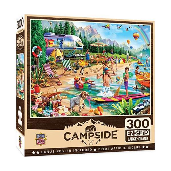 ジグソーパズル 海外製 アメリカ 31999 Masterpieces 300 Piece EZ Grip Jigsaw Puzzle - Campside Camping Day at The Lake - 18"x24" - XL Pi...
