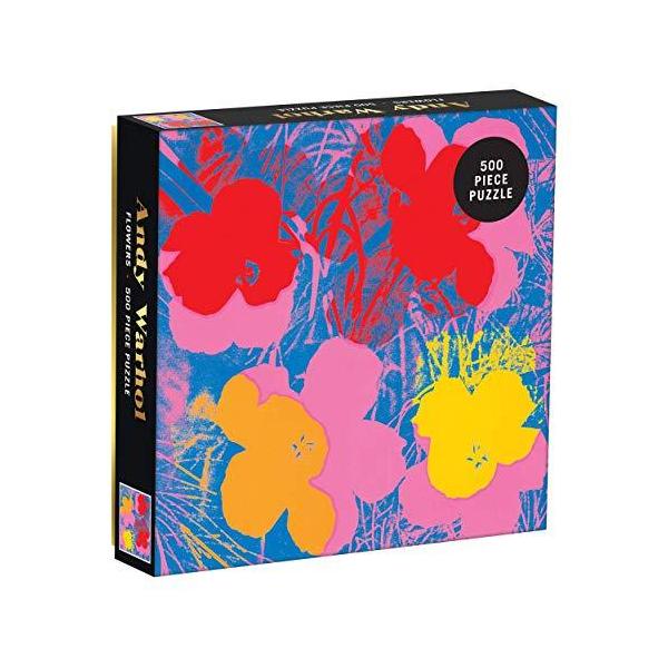 ジグソーパズル 海外製 アメリカ 9780735357839 Galison Andy Warhol 500 Piece Jigsaw Puzzle with Flowers, Andy Warhol Art Foil Jigsaw Puz...
