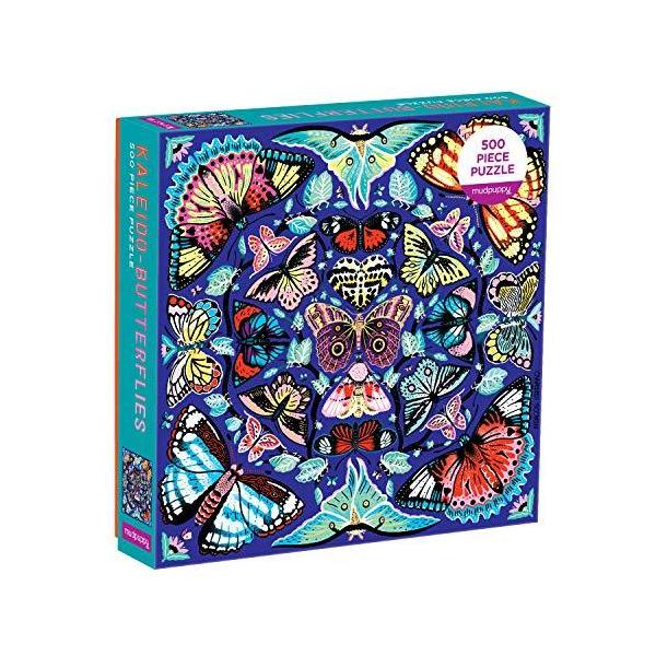 ジグソーパズル 海外製 アメリカ 9780735362345 Mudpuppy Kaleido-Butterflies Jigsaw Puzzle, 500 Pieces, 20” x 20” ? Ages 8+ ? Colorfully ...