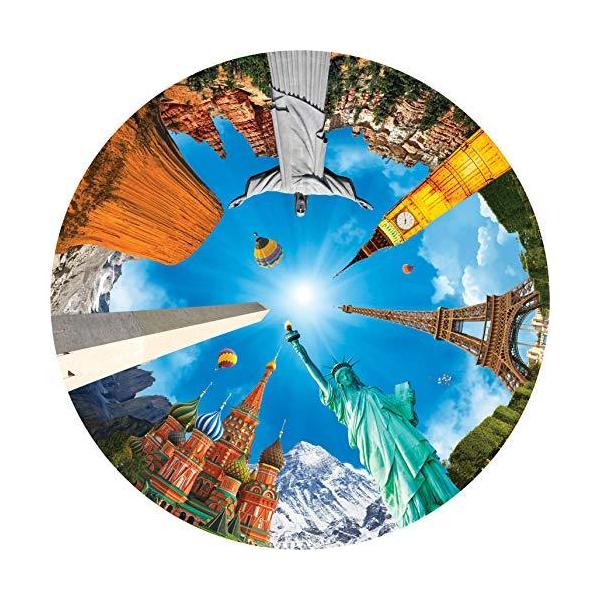 ジグソーパズル 海外製 アメリカ 362 A Broader View Legendary Landmarks Round Table Puzzle - 500 Pieces, Jigsaw Puzzles For Adults &amp;...
