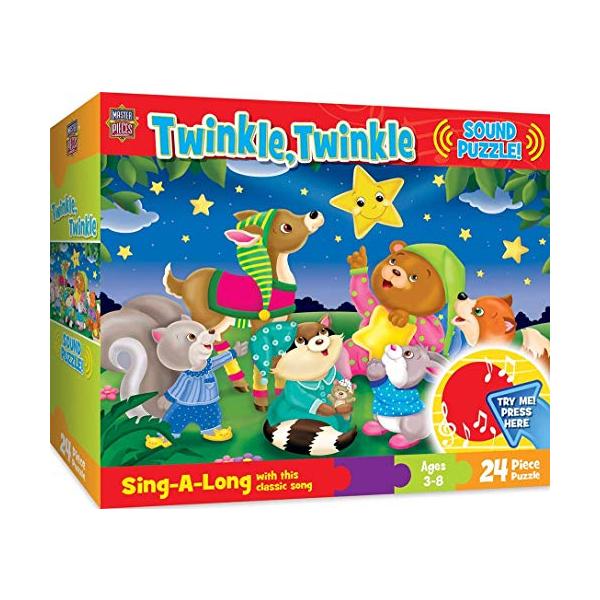 ジグソーパズル 海外製 アメリカ 11605 MasterPieces 24 Piece Twinkle Twinkle Sing-A-Long Sound Floor Puzzle For Kids - 18"x24"海外限定品を迅速輸入...