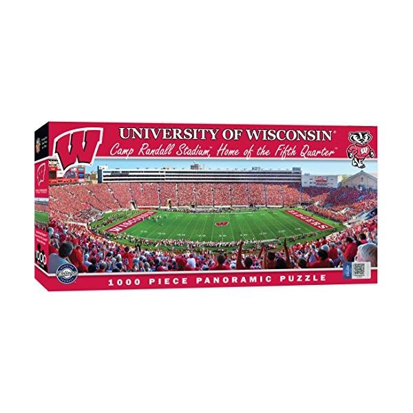ジグソーパズル 海外製 アメリカ WIS1030 MasterPieces 1000 Piece Sports Jigsaw Puzzle - NCAA Wisconsin Badgers Center View Panoramic - 1...