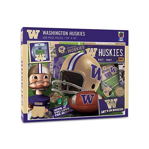 ジグソーパズル 海外製 アメリカ 0950479 YouTheFan NCAA Washington Huskies Retro Series Puzzle - 500 Pieces, Large海外限定品を迅速輸入！5〜15営業日にて発送...