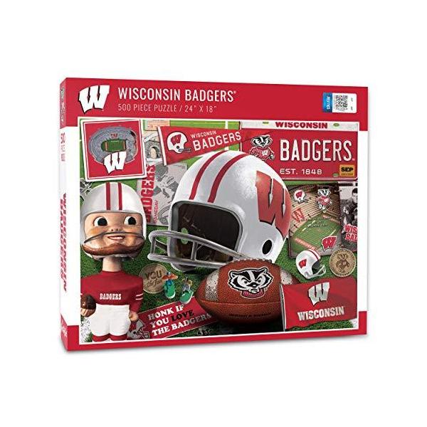ジグソーパズル 海外製 アメリカ 0950301 YouTheFan NCAA Wisconsin Badgers Retro Series Puzzle - 500 Pieces, Team Colors, Large海外限定品を迅速輸入...