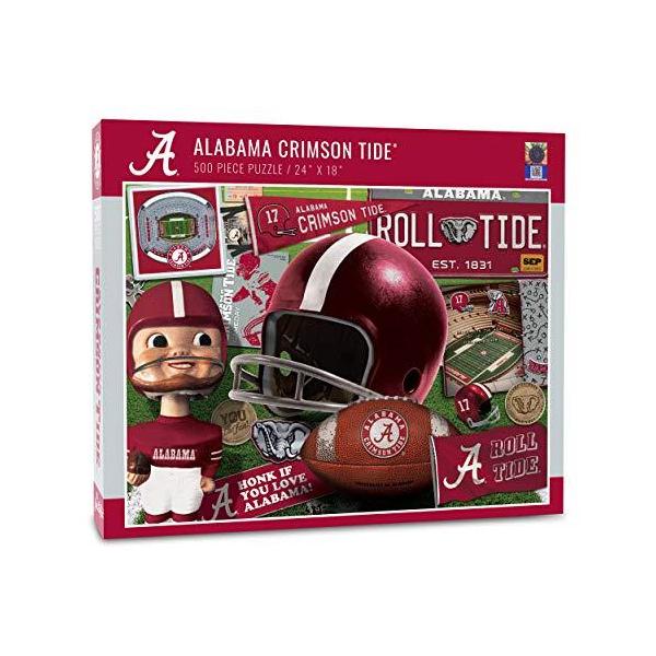 ジグソーパズル 海外製 アメリカ 0950066 YouTheFan NCAA Alabama Crimson Tide Retro Series Puzzle - 500 Pieces, Team Colors, Large海外限定品を迅...