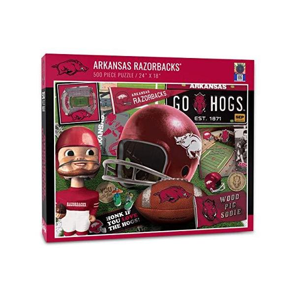 ジグソーパズル 海外製 アメリカ 0950349 YouTheFan NCAA Arkansas Razorbacks Retro Series Puzzle - 500 Pieces, Team Colors, Large海外限定品を迅速...