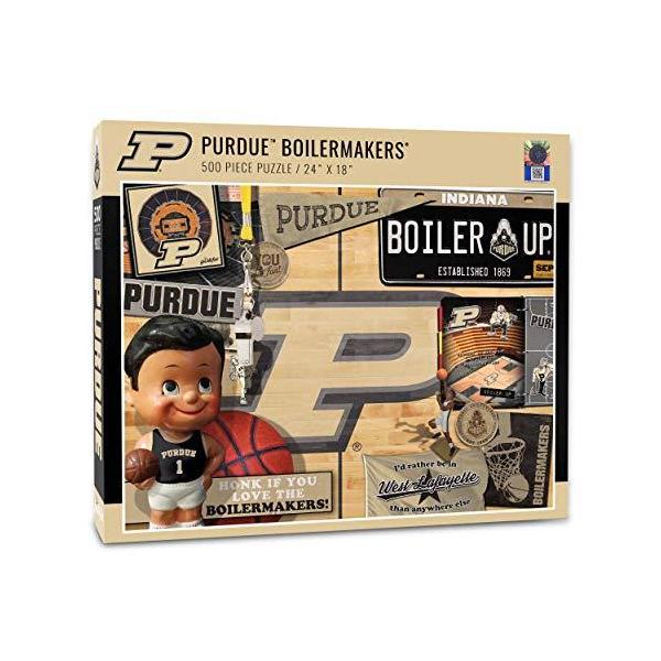 ジグソーパズル 海外製 アメリカ 0950325 YouTheFan NCAA Purdue Boilermakers BB Retro Series Puzzle - 500 Pieces, Large海外限定品を迅速輸入！5〜15営業日...