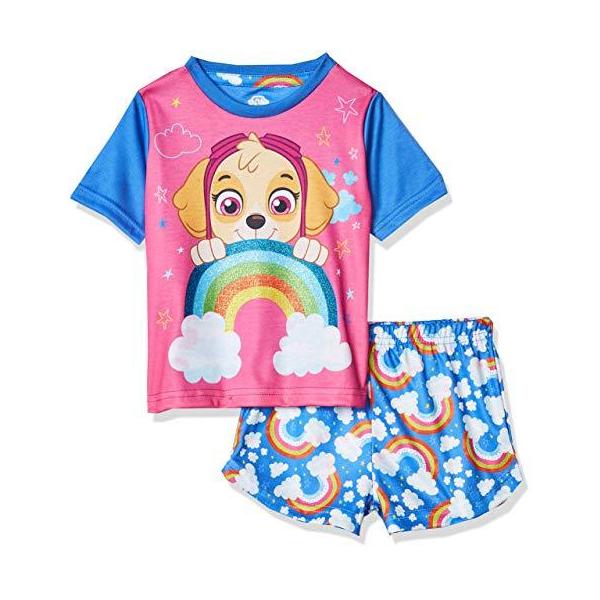 パウパトロール 子供服 パジャマ 8 日本サイズ130相当 スカイ ブルー/ピンク キッズ ファッション 男の子 女の子 虹パウパトロール アメリカ直輸入 子供服 キッズ ファッション キャラクター アニメ  Paw Patrol Girl...