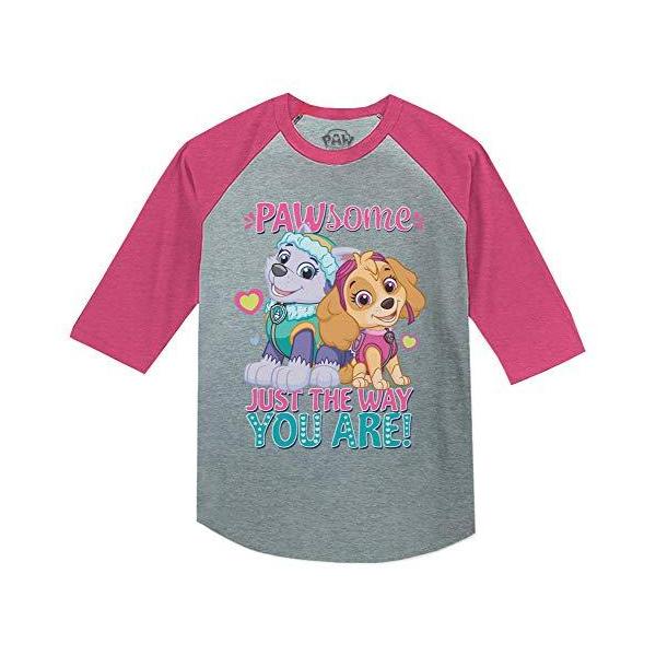 パウパトロール 子供服 七分袖Tシャツ 3T 日本サイズ100相当 スカイ エベレスト 複数キャラクター グレー/ピンク キッズ ファッション 男の子 女の子 Be Niceパウパトロール アメリカ直輸入 子供服 キッズ ファッション キャ...