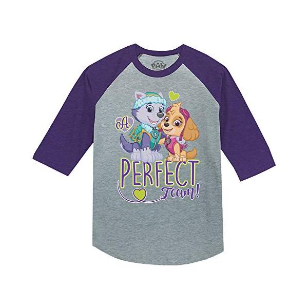 パウパトロール 子供服 七分袖Tシャツ 3T 日本サイズ100相当 エベレスト スカイ 複数キャラクター グレー/パープル キッズ ファッション 男の子 女の子 PERFECT Teamパウパトロール アメリカ直輸入 子供服 キッズ ファッ...