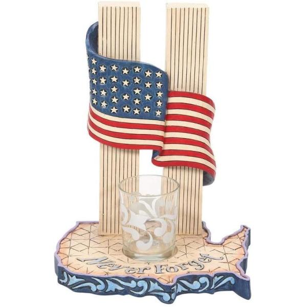 エネスコ Enesco 置物 インテリア 海外モデル アメリカ 輸入物 ジムショア Jim Shore  6008787 Enesco Jim Shore Heartwood Creek Never Forget 9-11 Candleho...