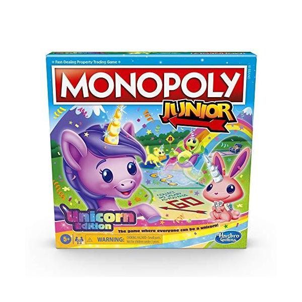 ボードゲーム 英語 アメリカ 海外ゲーム F1717 Monopoly Junior: Unicorn Edition Board Game | Magical-Themed Indoor Family Game | 2 to 4 Play...