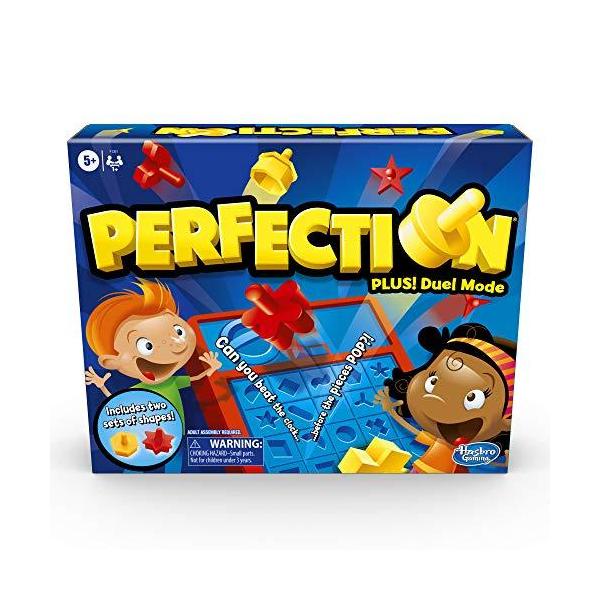 ボードゲーム 英語 アメリカ 海外ゲーム F1361 Hasbro Gaming Perfection Plus 2-Player Duel Mode Popping Shapes and Pieces Ages 5 and Up (Ama...