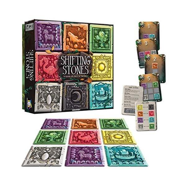ボードゲーム 英語 アメリカ 海外ゲーム 119 Gamewright - Shifting Stones ? A Visual, Decision-Making Family Strategy Game of Tiles, Cards, ...