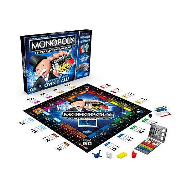 ボードゲーム 英語 アメリカ 海外ゲーム E8978 Hasbro Gaming Monopoly Super Electronic Banking Board Game, Electronic Banking Unit, Choose Y...