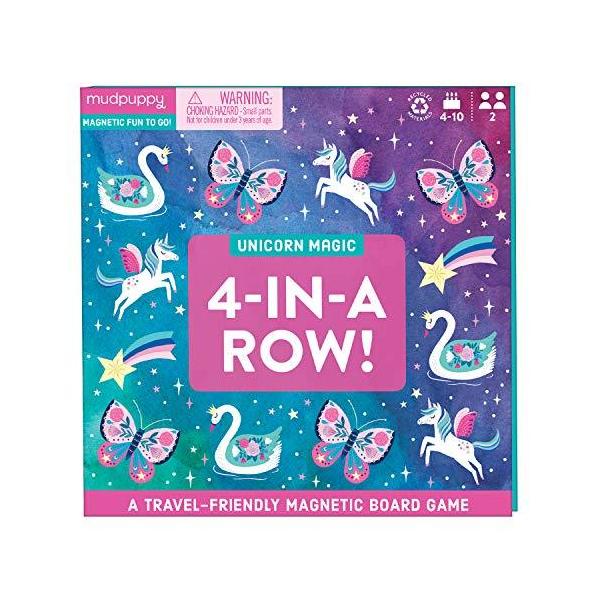 ボードゲーム 英語 アメリカ 海外ゲーム 9780735365087 Mudpuppy Unicorn Magic 4-in-a-Row Magnetic Board Game - Colorful Strategy Game for Ki...