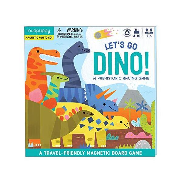 ボードゲーム 英語 アメリカ 海外ゲーム 9780735365070 Mudpuppy Let’s Go, Dinos! Magnetic Board Game ? Colorful Racing Game for Kids Ages 5-...