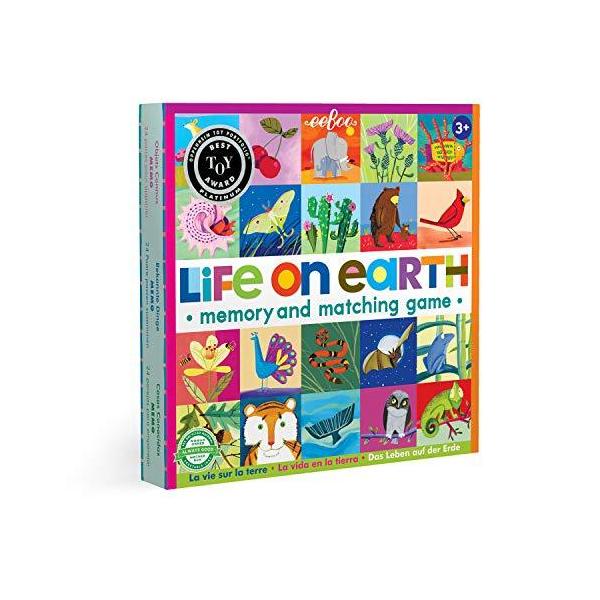 ボードゲーム 英語 アメリカ 海外ゲーム MGLOE3 eeBoo: Life on Earth, Memory &amp; Matching Game, Developmental and Educational, 24 Pairs to...
