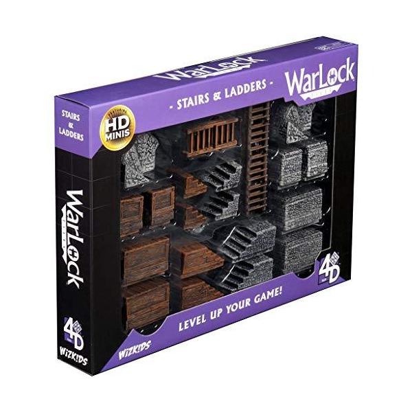 ボードゲーム 英語 アメリカ 海外ゲーム 16504 Warlock Dungeon Tiles: Stairs &amp; Ladders | Pre-Painted RPG Building Scenery海外限定品を迅速輸入！5〜15...