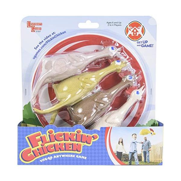 ボードゲーム 英語 アメリカ 海外ゲーム 01057 University Games, Flickin Chicken Indoor Outdoor Target Toss Game, The Go Anywhere Game for 2...