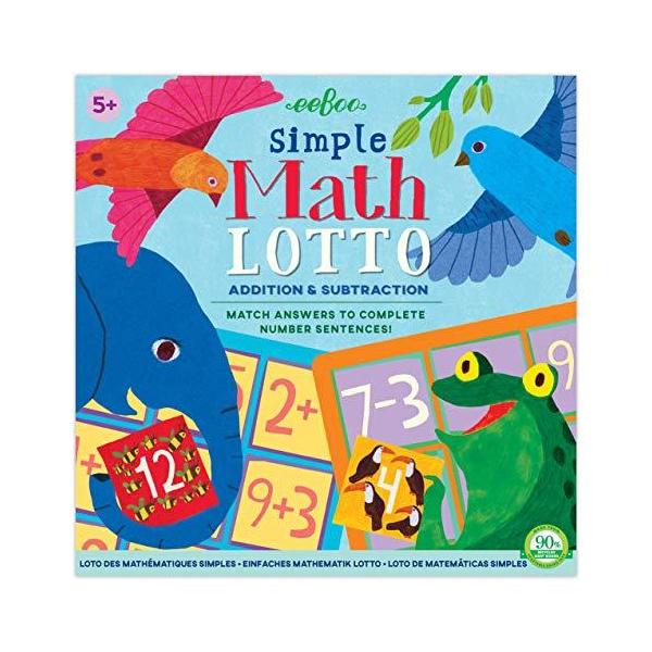 ボードゲーム 英語 アメリカ 海外ゲーム SMTLO eeBoo: Simple Math Bingo Game, Addition &amp; Subtraction, Match Answers to Complete Number S...