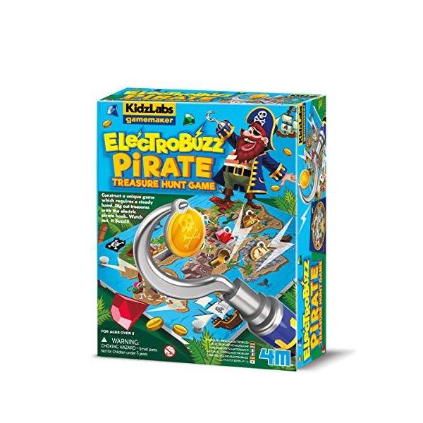 ボードゲーム 英語 アメリカ 海外ゲーム 3875 4M Electrobuzz Pirate Game from KidzLabs Gamemaker, Construct and Compete, This Unique Game Re...