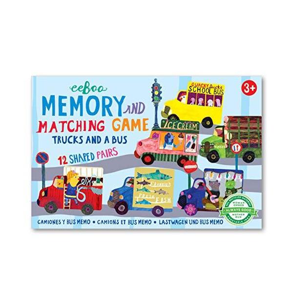 ボードゲーム 英語 アメリカ 海外ゲーム LGTRU eeBoo: Trucks and a Bus Little Memory Matching Game, Developmental and Educational, Sharpens ...