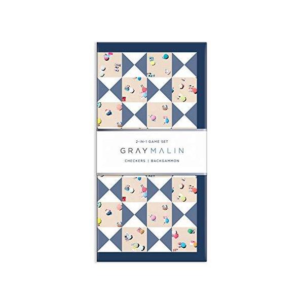 ボードゲーム 英語 アメリカ 海外ゲーム 9780735367289 Galison Gray Malin The Beach 2 in 1 Game Set, Checkers and Backgammon ? Perfect for G...