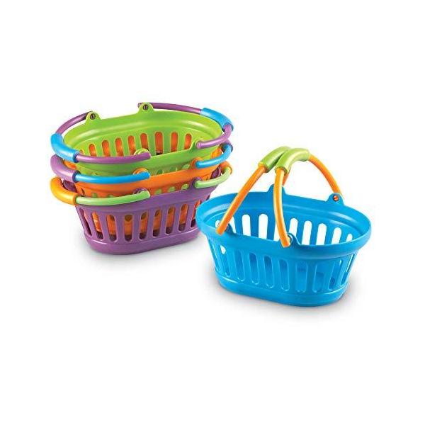 知育玩具 パズル ブロック ラーニングリソース LER9724-4 Learning Resources New Sprouts Stack of Baskets - 4 Pieces, Ages 18 mos+ Toddler Prete...