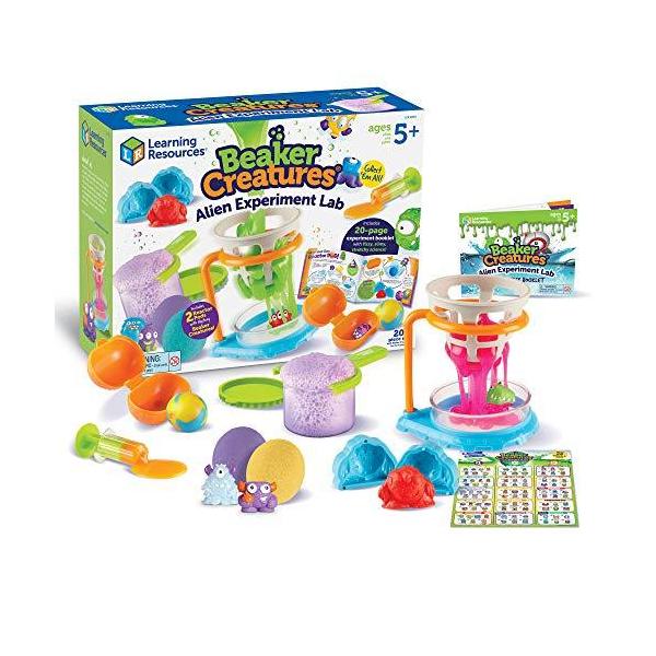 知育玩具 パズル ブロック ラーニングリソース LER3830 Learning Resources Beaker Creatures Alien Experiment Lab, 18 Piece Set, Ages 5+,Science ...
