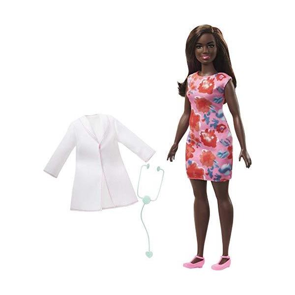 バービー バービー人形 GYT29 Barbie Careers Fashion Doll &amp; Accessory, Doctor with Curvy Body Type &amp; Brunette Hair Wearing D...