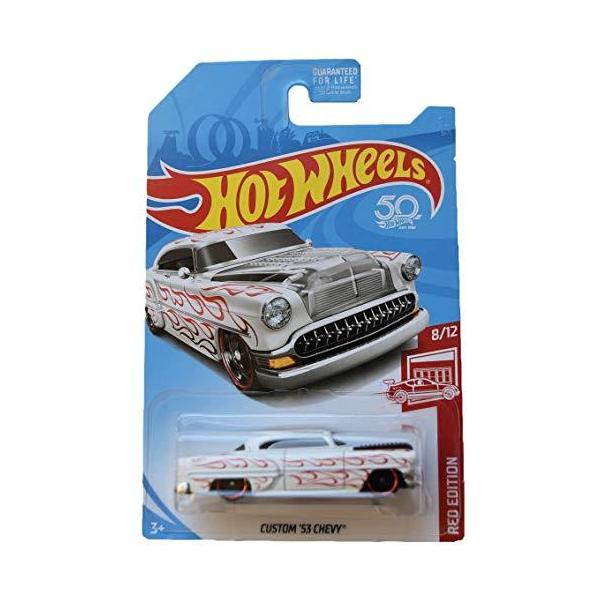 ホットウィール マテル ミニカー ホットウイール fkc20 Hot Wheels Red Edition 8/12 Custom '53 Chevy [50th Anniversary], White with red Flames海外限...