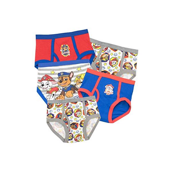 パウパトロール 子供服 下着 パンツ 5枚組 5T 日本サイズ110-120相当 チェイス マーシャル ラブル 複数キャラクター ブルー/レッド/ストライプ キッズ ファッション 男の子パウパトロール アメリカ直輸入 子供服 キッズ ファッ...