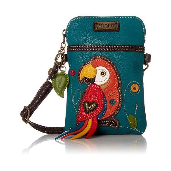 chala バッグ パッチ カバン かわいい チャラ ブランド ショルダーバッグ ボディバッグ 綺麗 レディース ウィメンズ  Chala Red Parrot Cellphone Crossbody Handbag - Convertib...