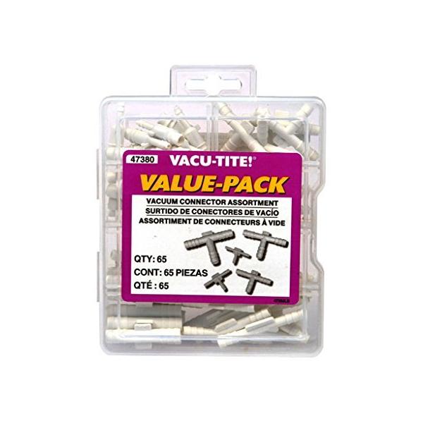 自動車パーツ 海外社外品 修理部品 47380 Dorman 47380 65 Piece Vacuum Connector Assortment Value Piece, 65 Piece Universal Fit, White海外限定...