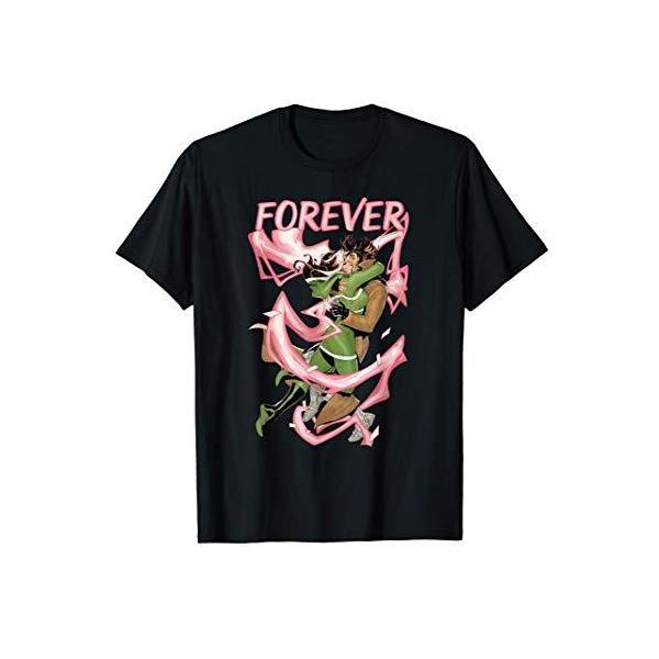 マーベル Marvel X-men ローグとガンビット フォーエバーキス 半袖Tシャツ キッズ6-6x 【日本サイズ110-120相当】 ブラック ファッション トップス アメリカ 父の日Tシャツ キャラクター ファッション トップス 海外...