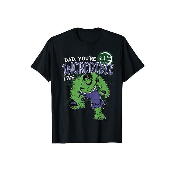 Tシャツ キャラクター ファッション トップス 海外モデル WAC84BZ9P1X Marvel Hulk Incredible Dad Father's Day T-Shirt海外限定品を迅速輸入！5〜15営業日にて発送します。商品名（自...