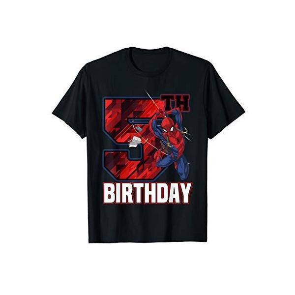 マーベル Marvel スパイダーマン ウェブスイング 5歳の誕生日 半袖Tシャツ キッズ6-6x 【日本サイズ110-120相当】 ブルー ファッション トップス アメリカTシャツ キャラクター ファッション トップス 海外モデル 28H...
