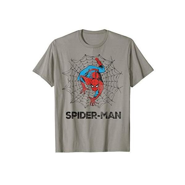 マーベル Marvel スパイダーマン 半袖Tシャツ ユニセックス【Sサイズ】 スレート ファッション トップス アメリカTシャツ キャラクター ファッション トップス 海外モデル EKJCAWVJ5KA Marvel Comics Ret...